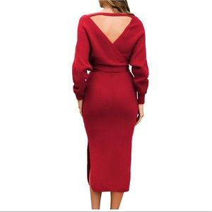 Dresses | Sexy Elegant Backless Bodycon Dress Slit Midi | Poshmark